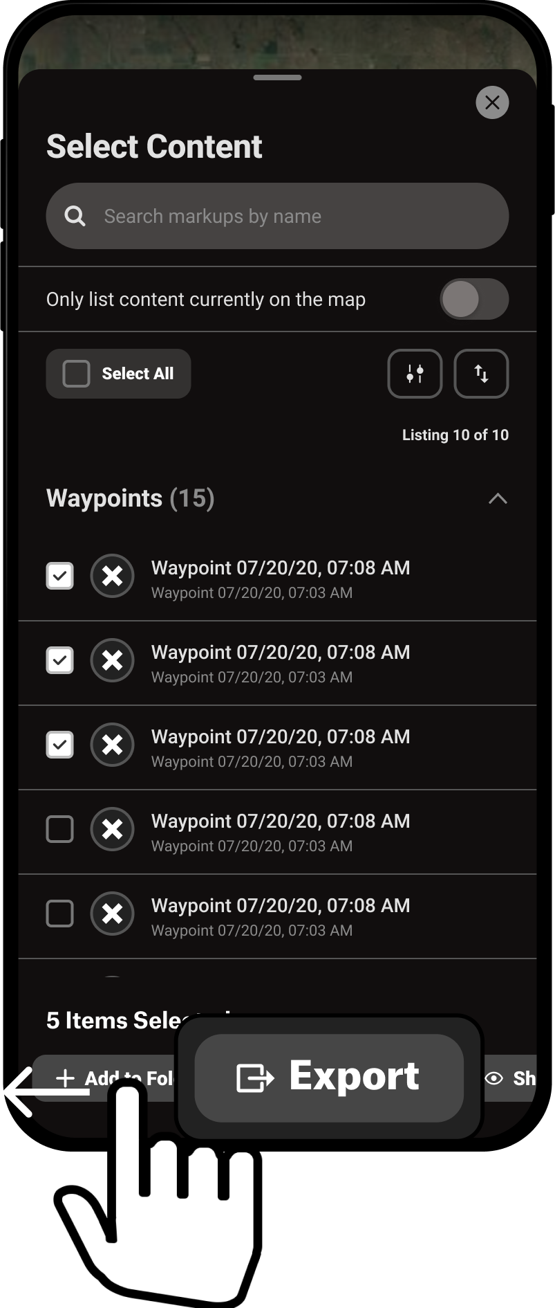 Importing and Exporting Markups (Waypoints, Routes,Lines, Shapes, and ...